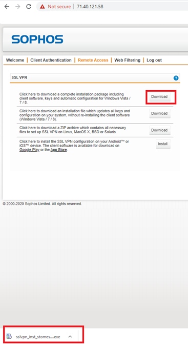 Sophos VPN Setup & Remote Login – Kainos Technologies LLC